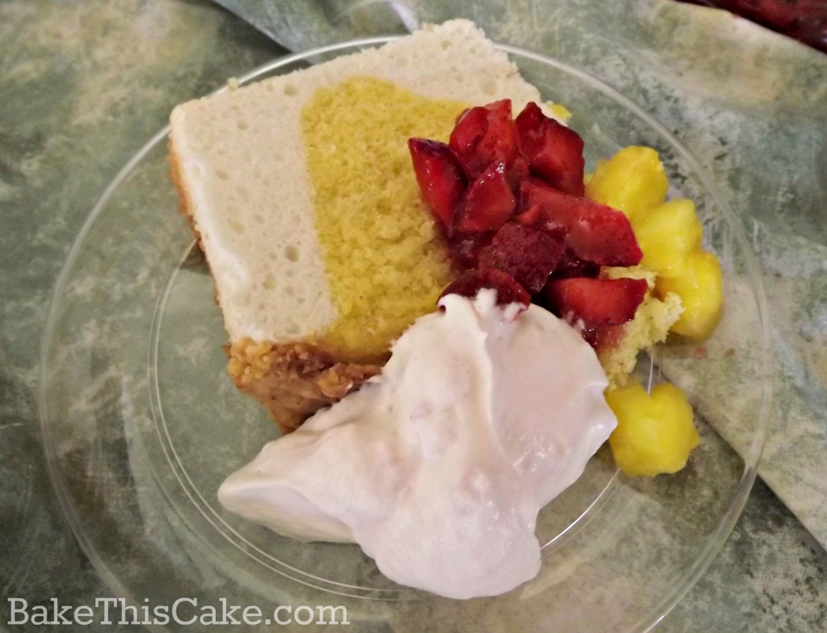 Rich and Fluffy Easter Angel Cake with Sarah Bernhardt Fruit and ...