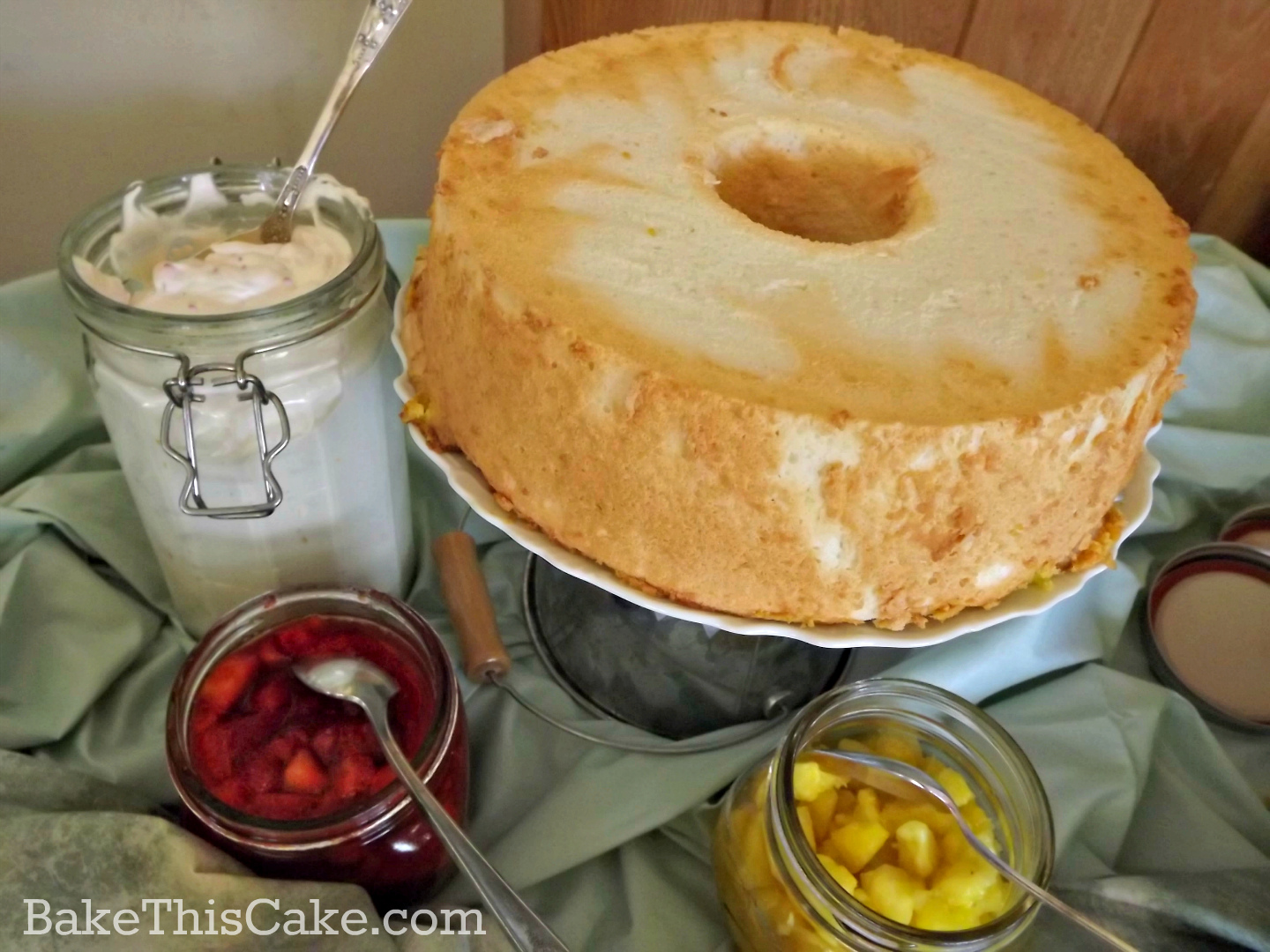 Rich and Fluffy Easter Angel Cake with Sarah Bernhardt Fruit and ...