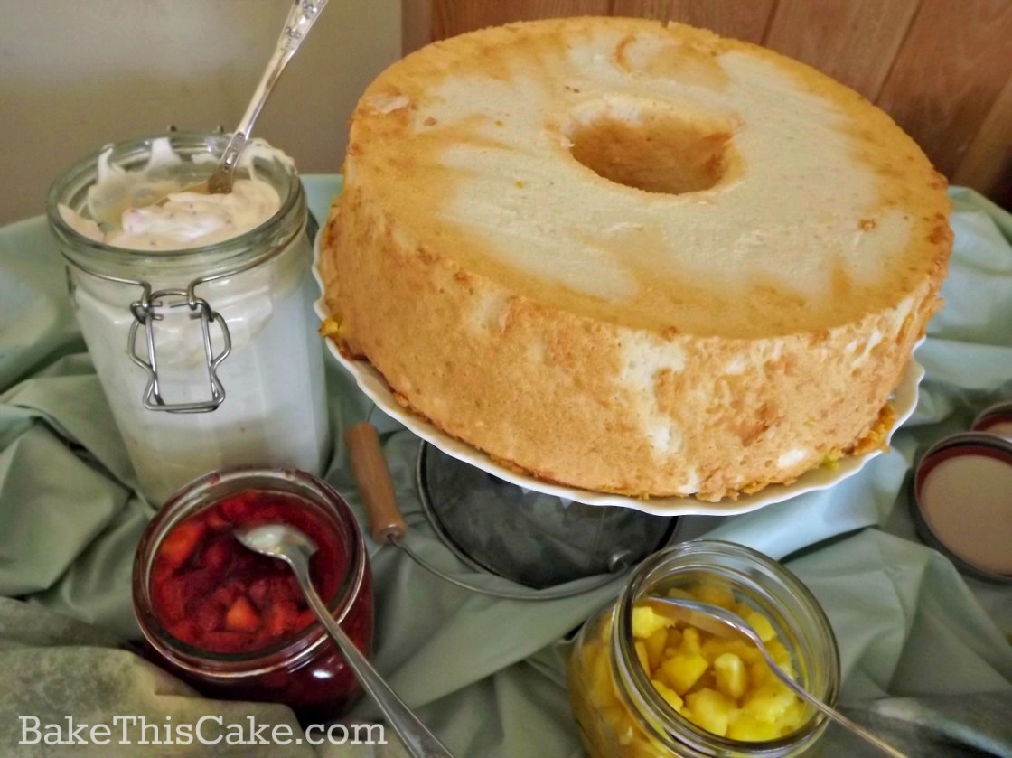 Rich and Fluffy Easter Angel Cake with Sarah Bernhardt Fruit and ...